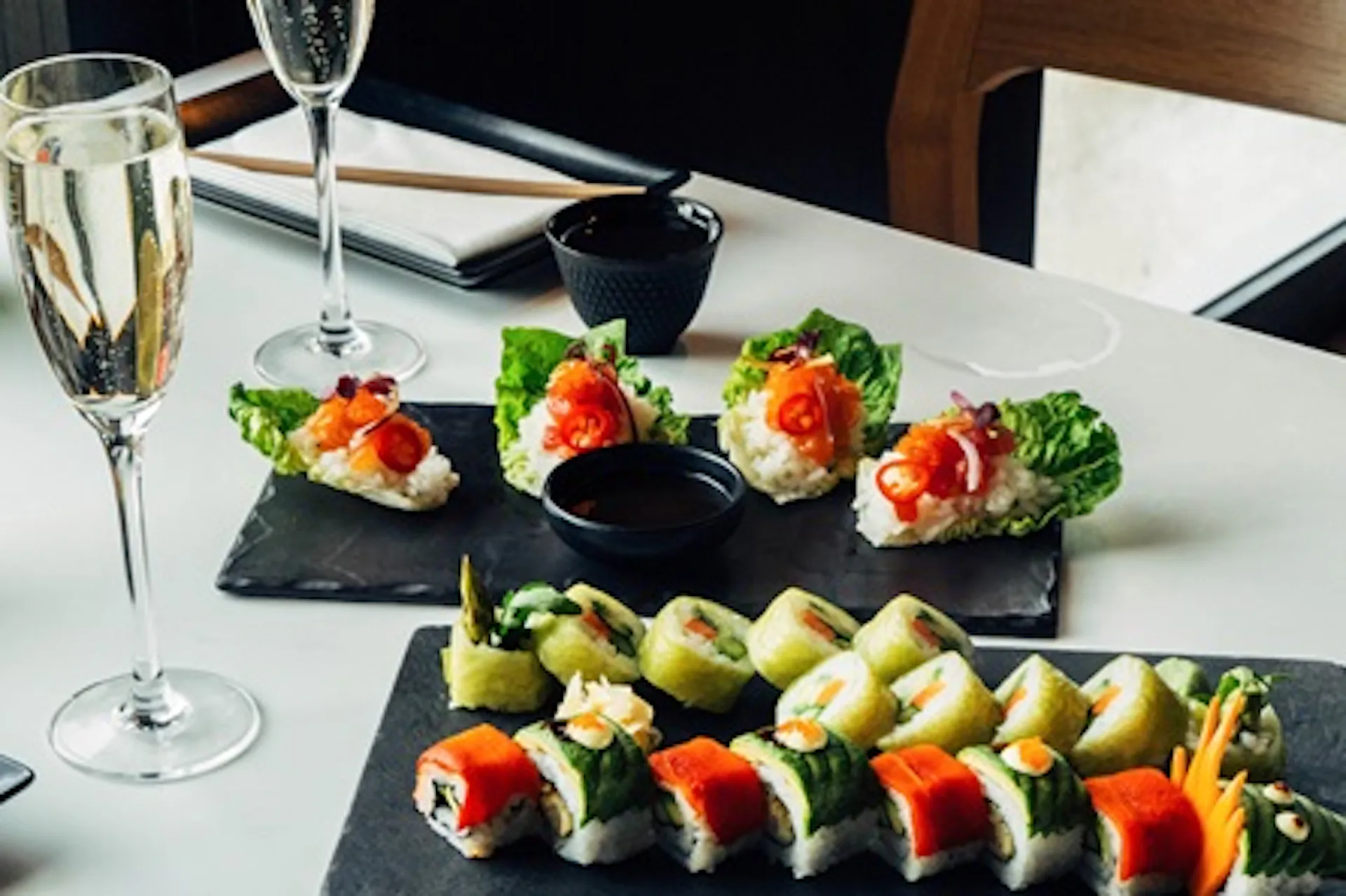 Sushi and Asian Tapas Afternoon Tea with Fizz for Two at inamo, London